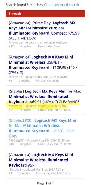 [Amazon.ca] [Prime Day] Logitech MX Keys Mini Minimalist Wireless ...
