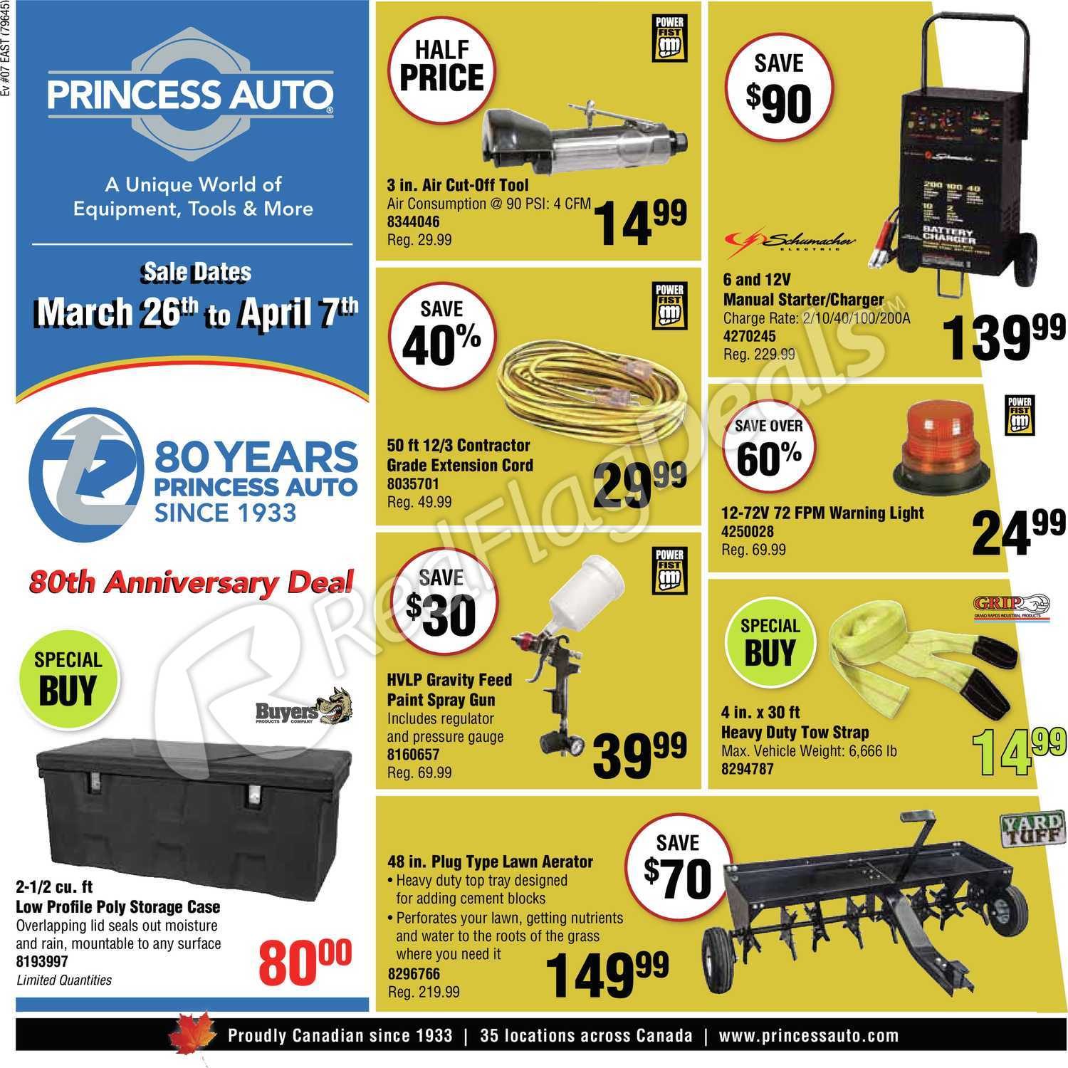 Princess Auto Weekly Flyer - 80th Anniversary Flyer - Mar 26 – Apr 7 ...