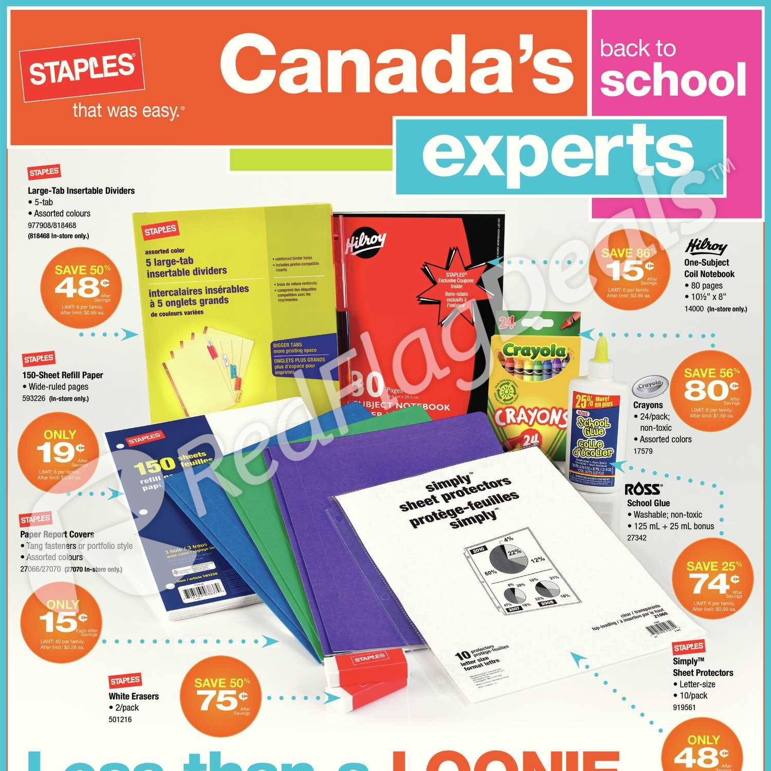 Staples Weekly Flyer - Weekly Flyer - Canada's Back to School Experts ...